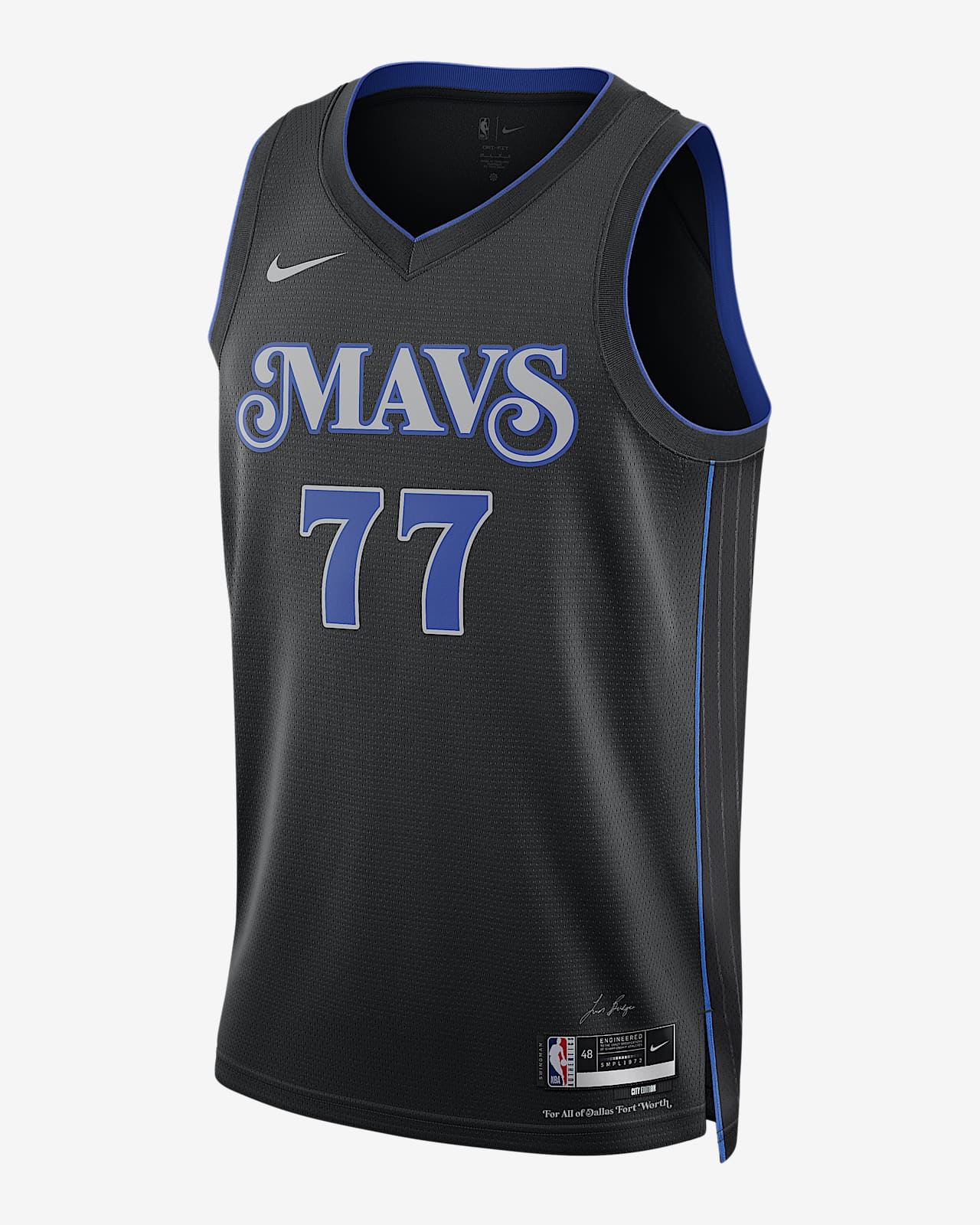 2023/24 赛季达拉斯独行侠队 (Luka Doncic) City Edition Nike Dri-FIT NBA Swingman ...