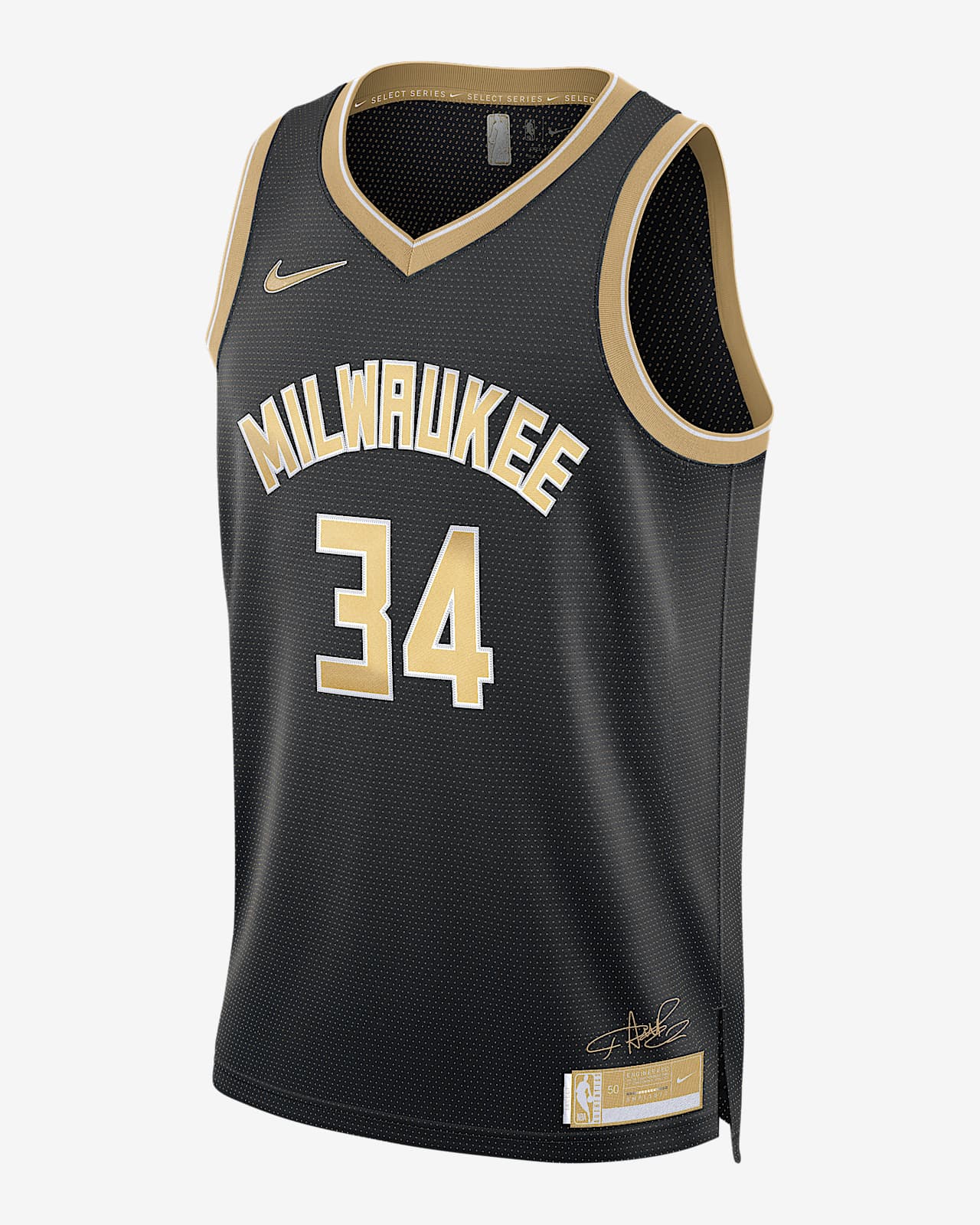 2024 赛季密尔沃基雄鹿队 (Giannis Antetokounmpo) Select Series Nike Dri-FIT NBA ...