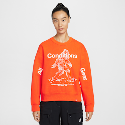 Nike ACG "Tuff Fleece" Therma-FIT 女子拒水加绒圆领运动衫-NIKE 中文官方网站