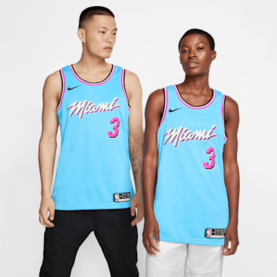 迈阿密热火队 (Dwyane Wade) – City Edition Nike NBA Swingman Jersey 男子球衣-NIKE ...
